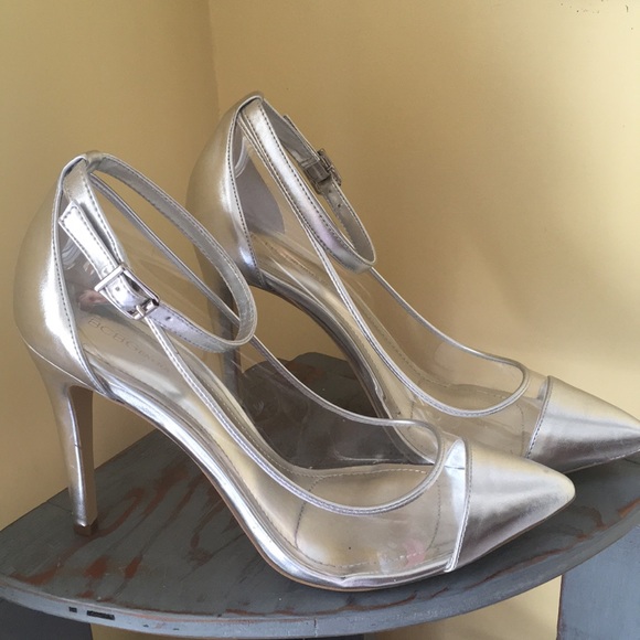 Shoes | Bg Cynthia Silvertransparent Metallic Heel 912 | Poshmark